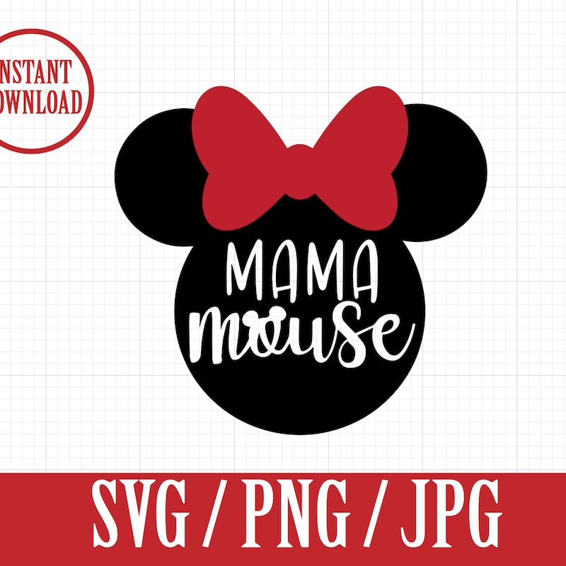 Mama Mouse Svg - Etsy