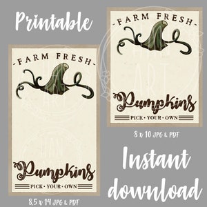 Farm Fresh PUMPKIN Keepsake Fall - Handprint Butt Print Footprint Craft ...