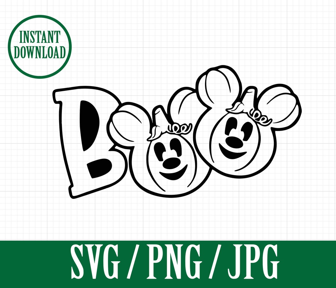 MICKEY MINNIE Pumpkin Boo - SVG, Png, Jpg - Instant File Download - Etsy