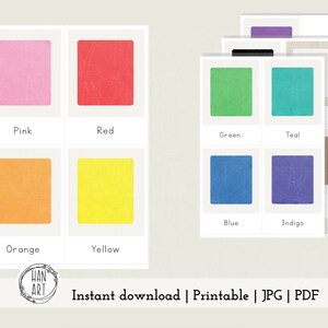 Tarjetas de colores / IMPRIMIBLES / MONTESSORI / Educación PREESCOLAR ...