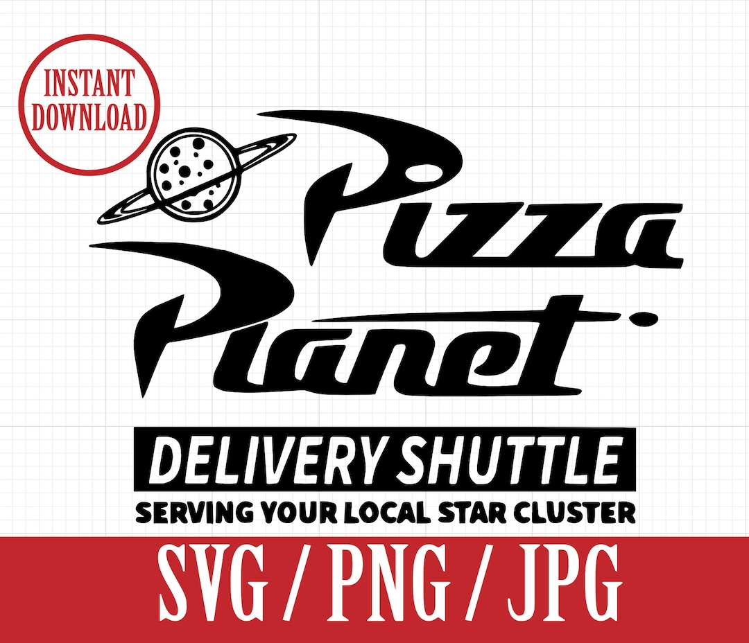 Pizza Planet Logo - Toy Story Disneyland - SVG, Png, Jpg - Instant File ...