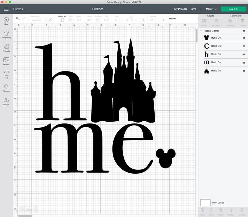 Home Castle - Disneyland - Disneyworld - SVG, PNG, JPG - Instant File ...