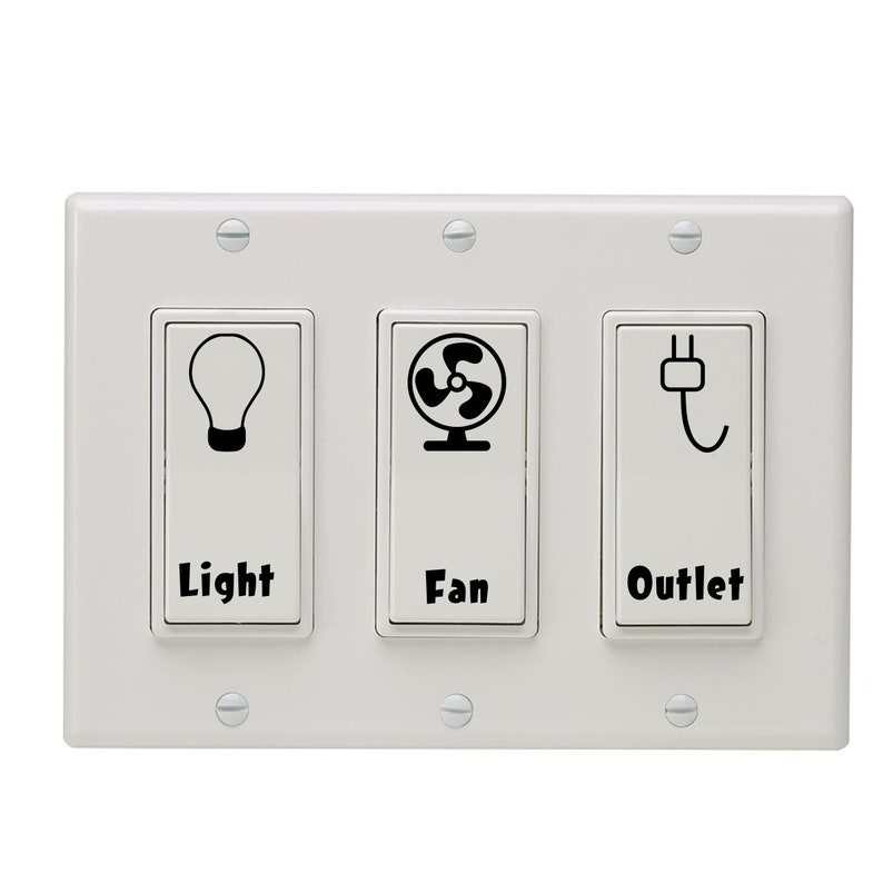Light Fan Outlet Cover Labels House Decor Organization - Etsy