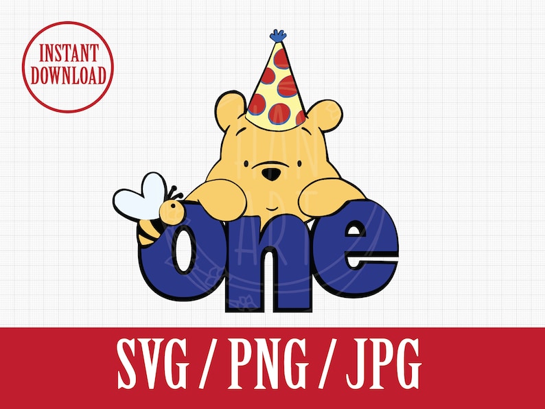 Winnie the Pooh ONE Celebration 1st Birthday Cake Topper - Etsy