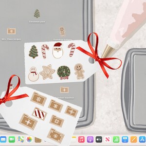 CHRISTMAS Cookie Holiday DESKTOP Organizer Wallpaper | Aesthetic | Hand ...
