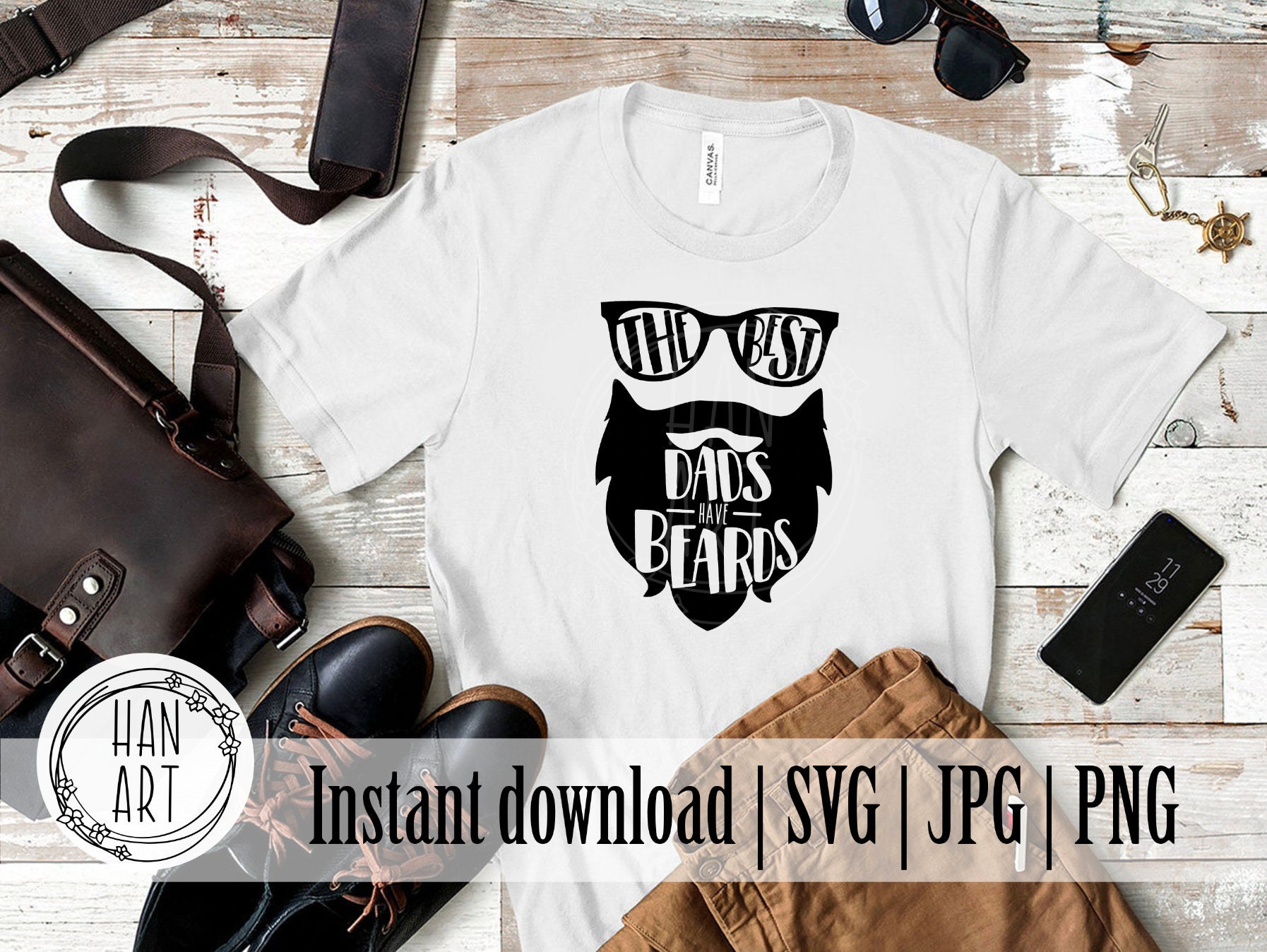 The Best DADS Have Beards FATHERS Day Beard Dad Daddy - Etsy