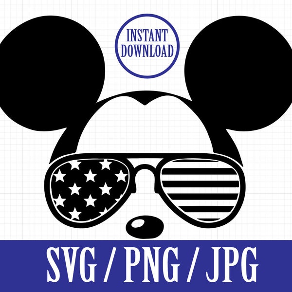 Mickey Glasses Svg - Etsy