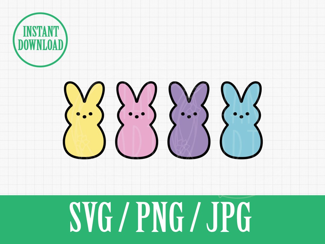 Easter Peeps | Layered | SVG Png Jpg | Instant File Download - Etsy