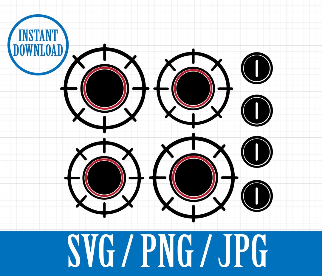 Children's KITCHEN Stove Top Play - SVG, Png, Jpg - Instant File ...