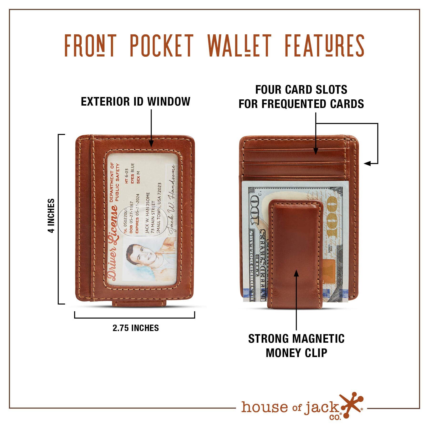 CARRYALL MAGNETIC Front Pocket WalletPersonalized | Etsy