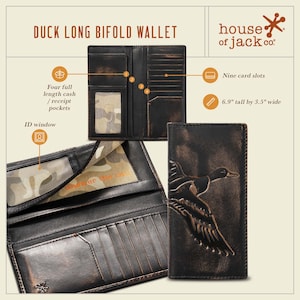 DUCK Long Bifold Wallettall Walletrodeo Walletpersonalized Walletmen's ...