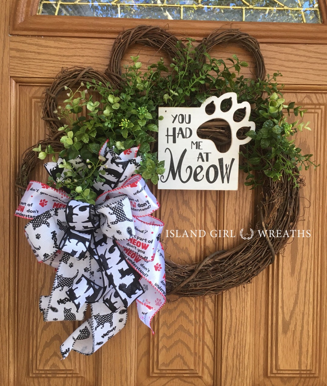 Cat Wreath, Paw Wreath Cat, Cat Paw Wreath, Cat Decor, Cat Lovers Gift ...