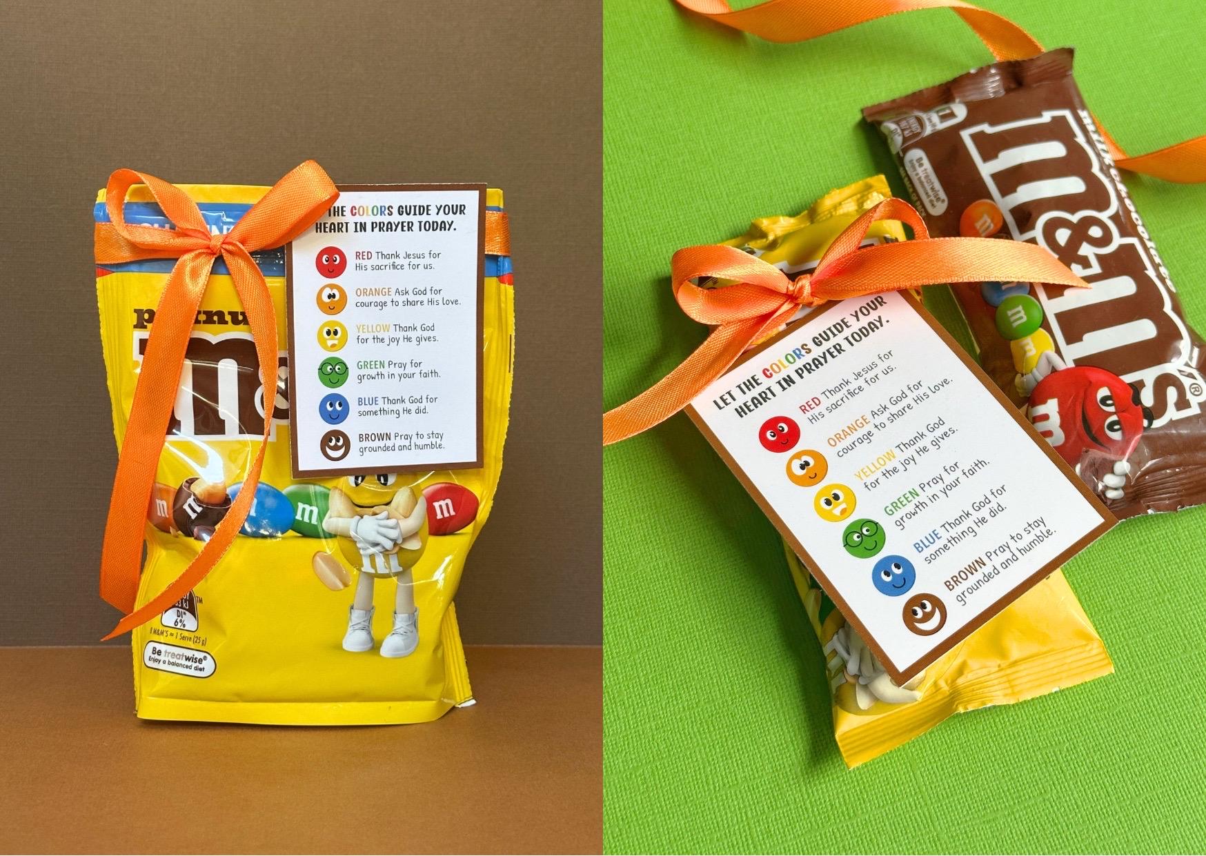 M&M Prayer Card Printable • Kids Prayer Guide • Sunday School Treat Tag ...