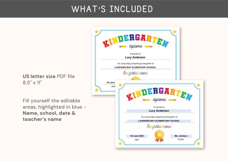 Kindergarten Diploma Certificate Template • Printable Kindergarten ...