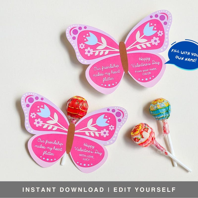 Butterfly Valentine - Etsy