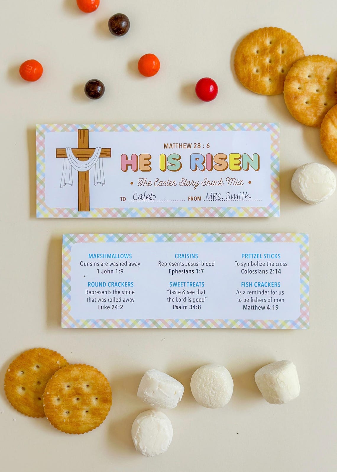 Easter Story Snack Mix Bag Topper | Printable Easter Gift Tag | Easter ...