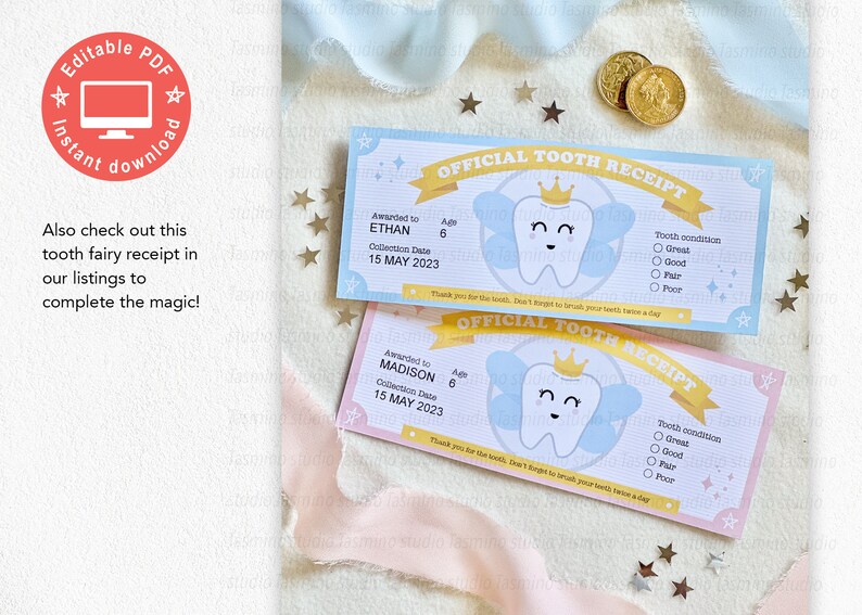 Lost Tooth Chart EDITABLE | Personalised Lost Tooth Tracker | Tooth ...