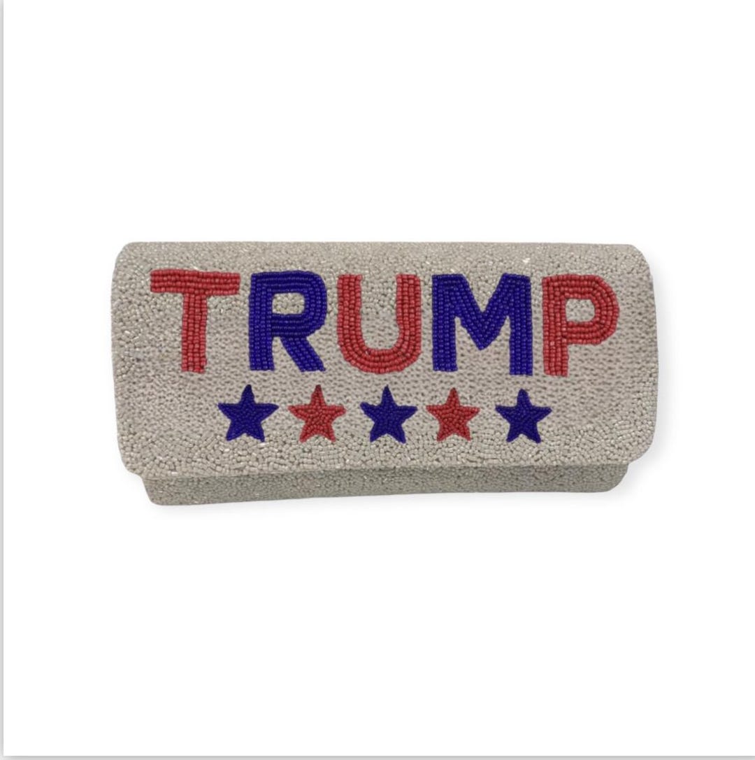Custom Beaded MAGA Clutch, Donald Trump, President Merch, Make America ...