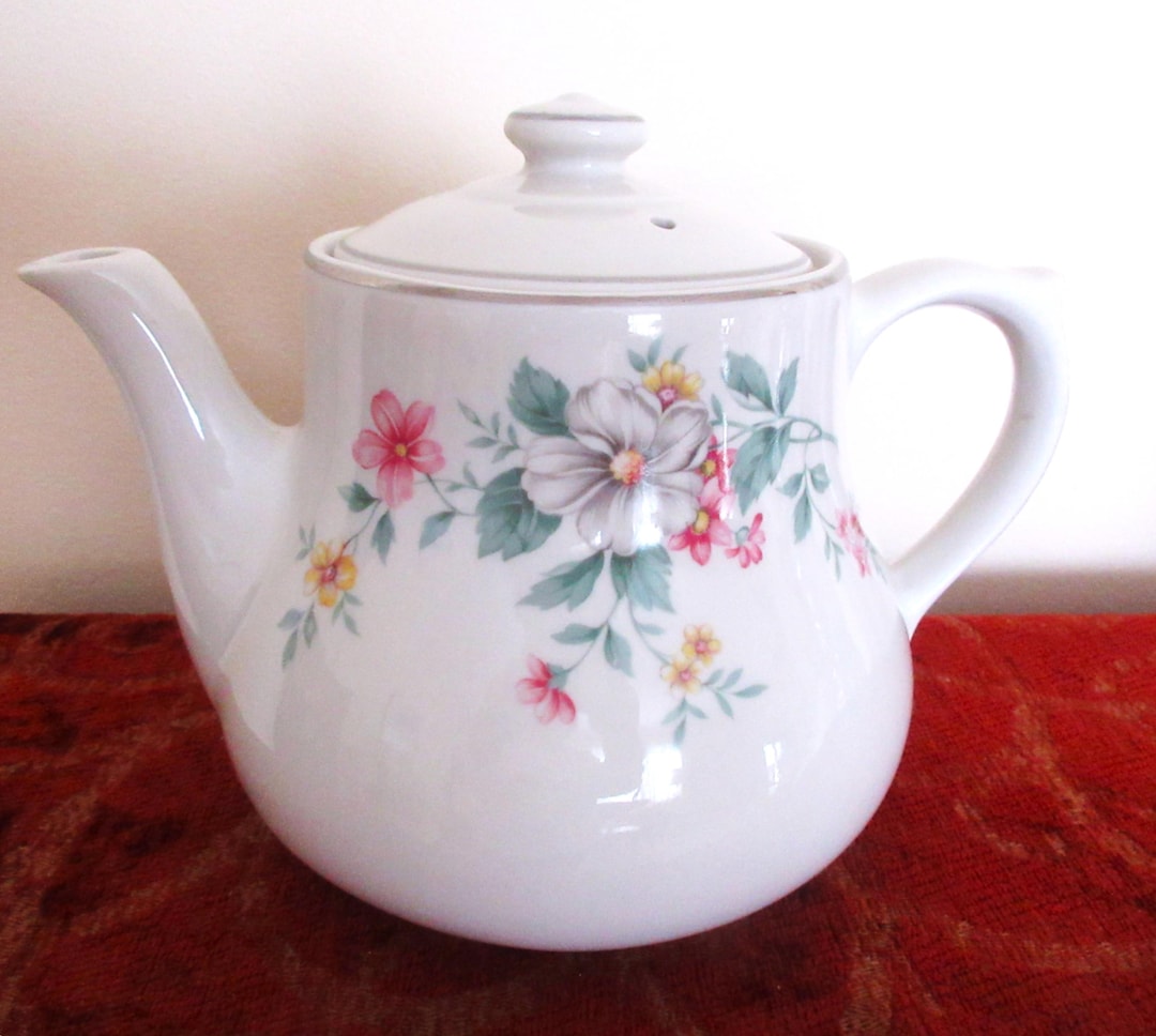 Hall's Springtime Teapot: Antique Porcelain Coffee Server, 9-cup ...