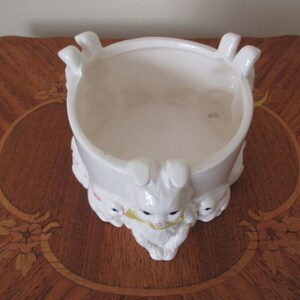 Easter Bunny Planter, Easter Decor, Ceramic White Easter Gift, Birthday ...