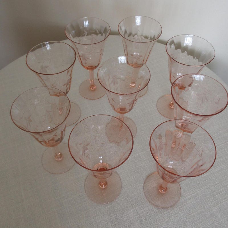 Pink Glassware - Etsy