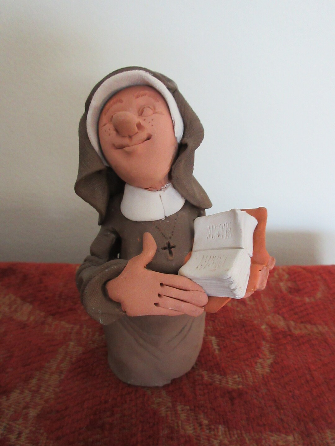 Catholic Nun Holding Bible Whimsical Figurine Hand Crafted Art - Etsy
