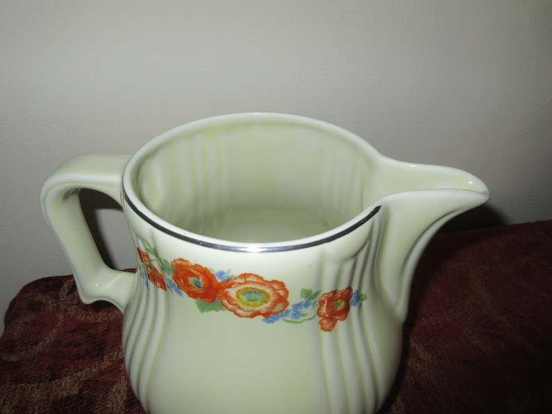 Hall's Superior Dinnerware Water Pitcher Orange Poppy - Etsy