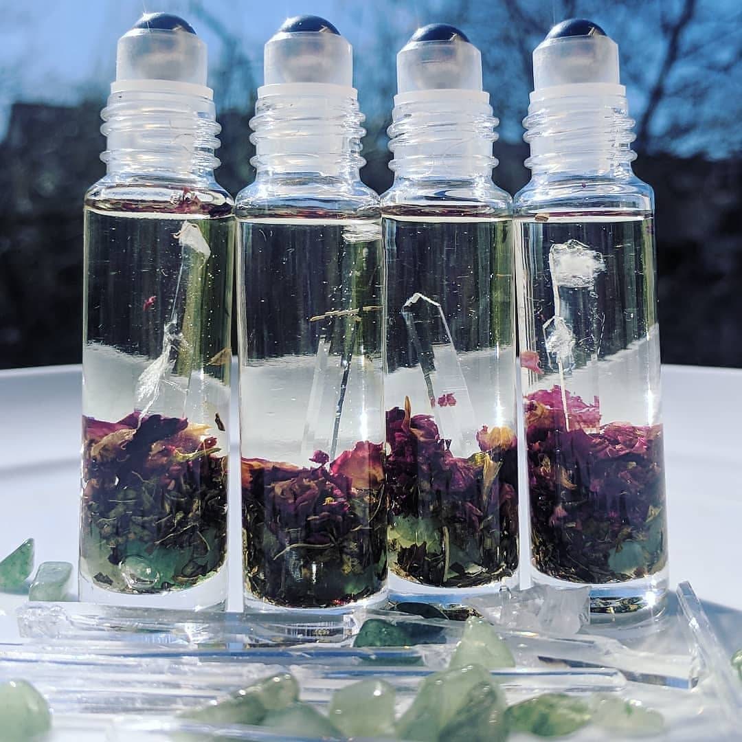 AWAKEN Oil, Organic Skincare, Gemstone Infused, Peppermint, Vegan ...