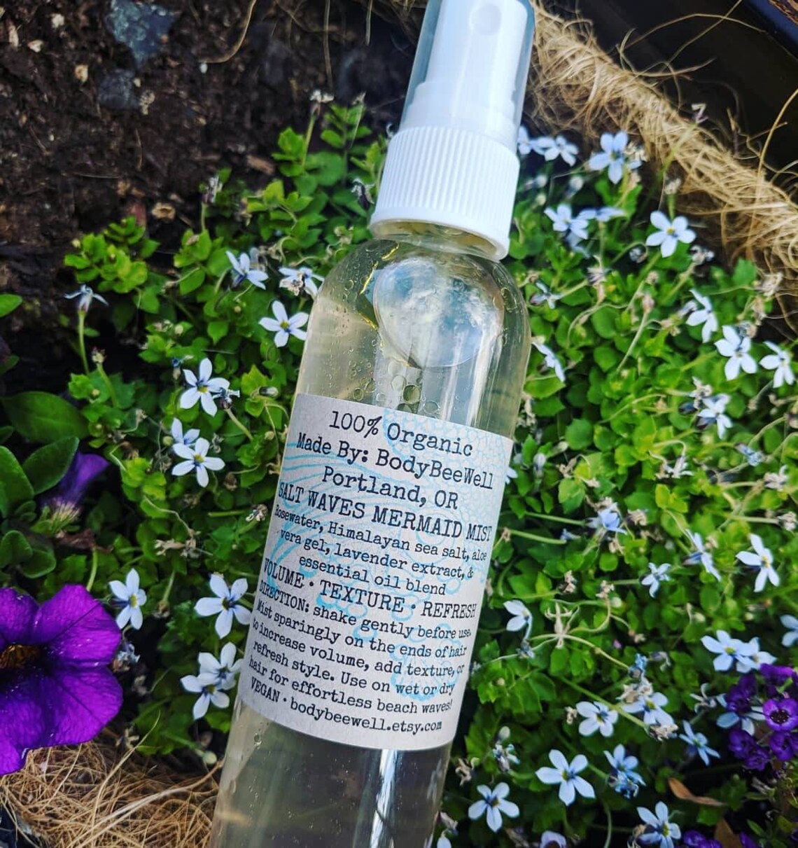 Organic Mermaid Mist Salt Waves Hair Spray Organic Haircare - Etsy