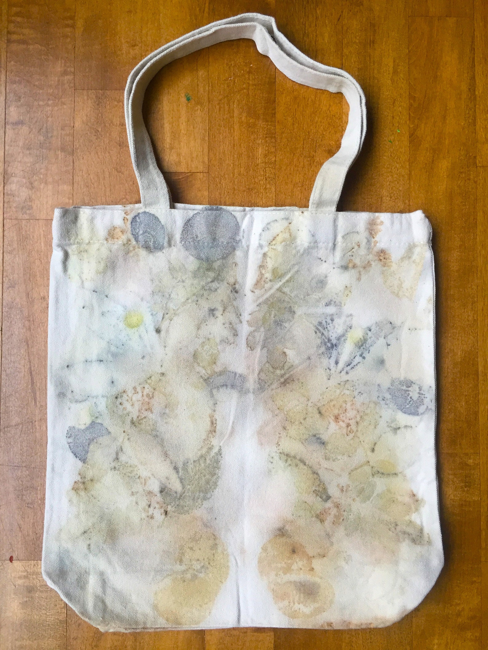 Medium Ecoprint Canvas Tote Bag - Etsy