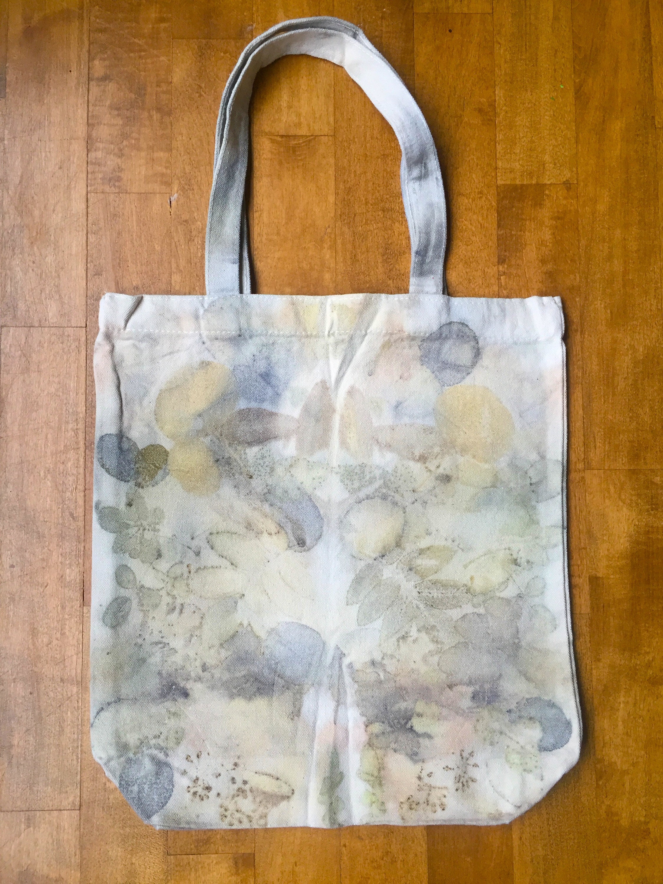 Medium Ecoprint Canvas Tote Bag | Etsy