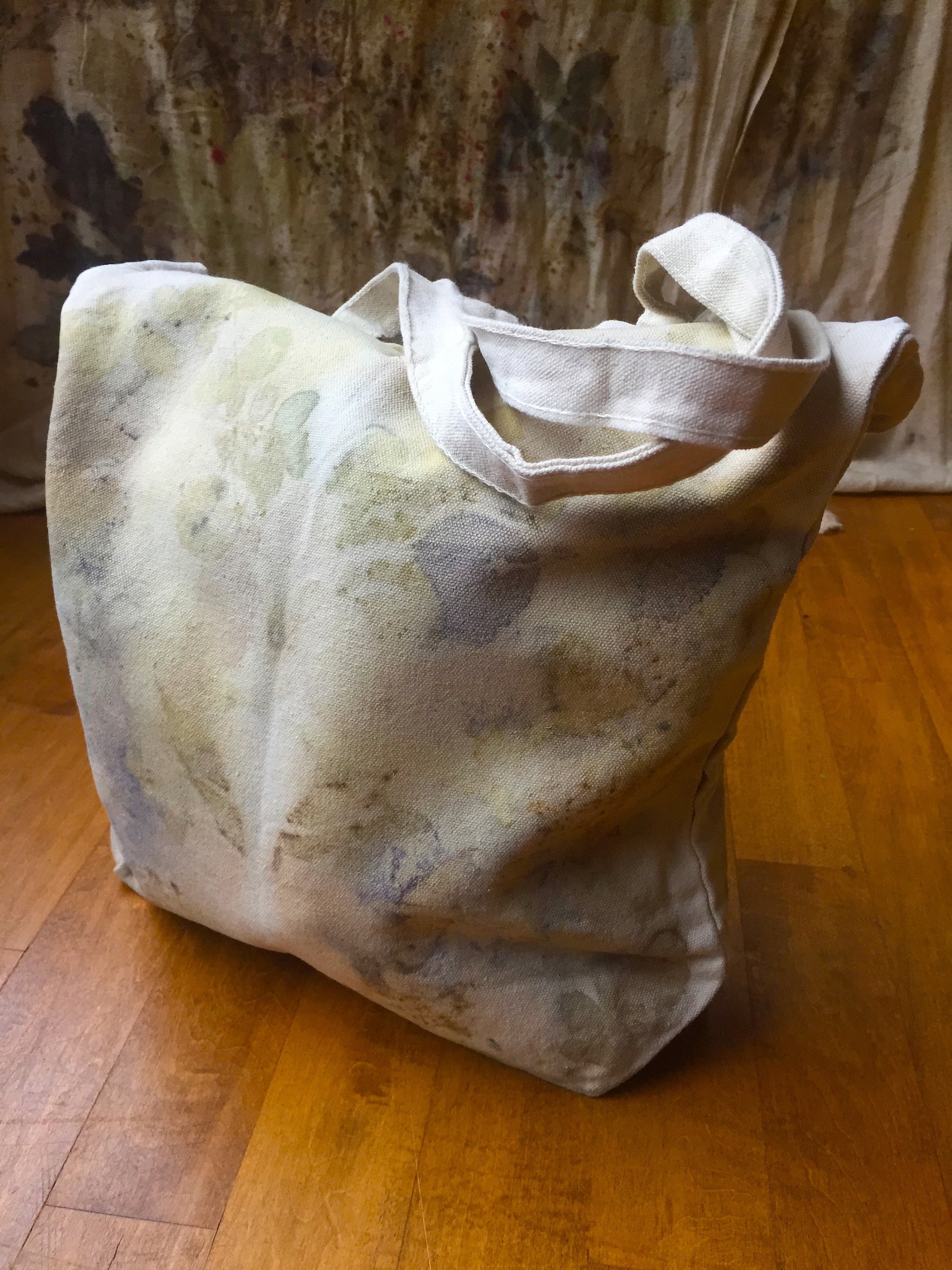 Medium Ecoprint Canvas Tote Bag - Etsy