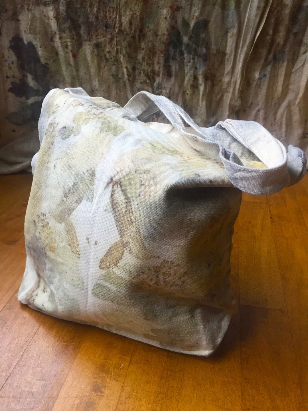 Medium Ecoprint Canvas Tote Bag - Etsy Australia