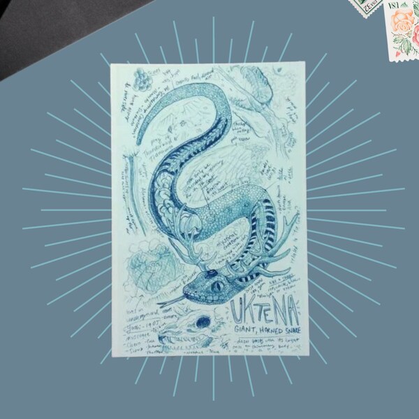 Horned Serpent - Etsy