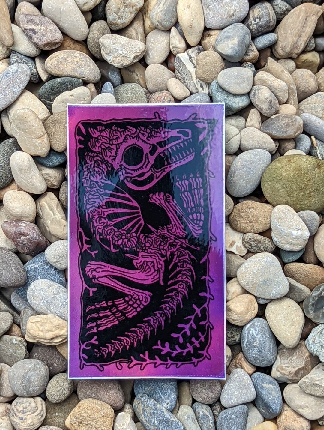 Holographic Dragon Fossil Goosefoot Cryptid Monster Skeleton - Etsy