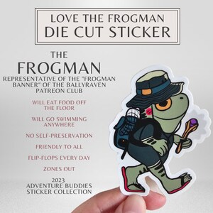 Frogman Sticker Water, Sun, & Scratch Resistant, Die-cut Vinyl - Etsy