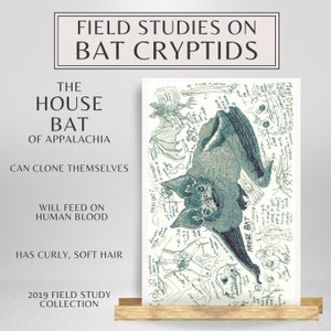 Cryptid Bat Anatomy Study Drawings & Prints LARP Creature Journal - Etsy