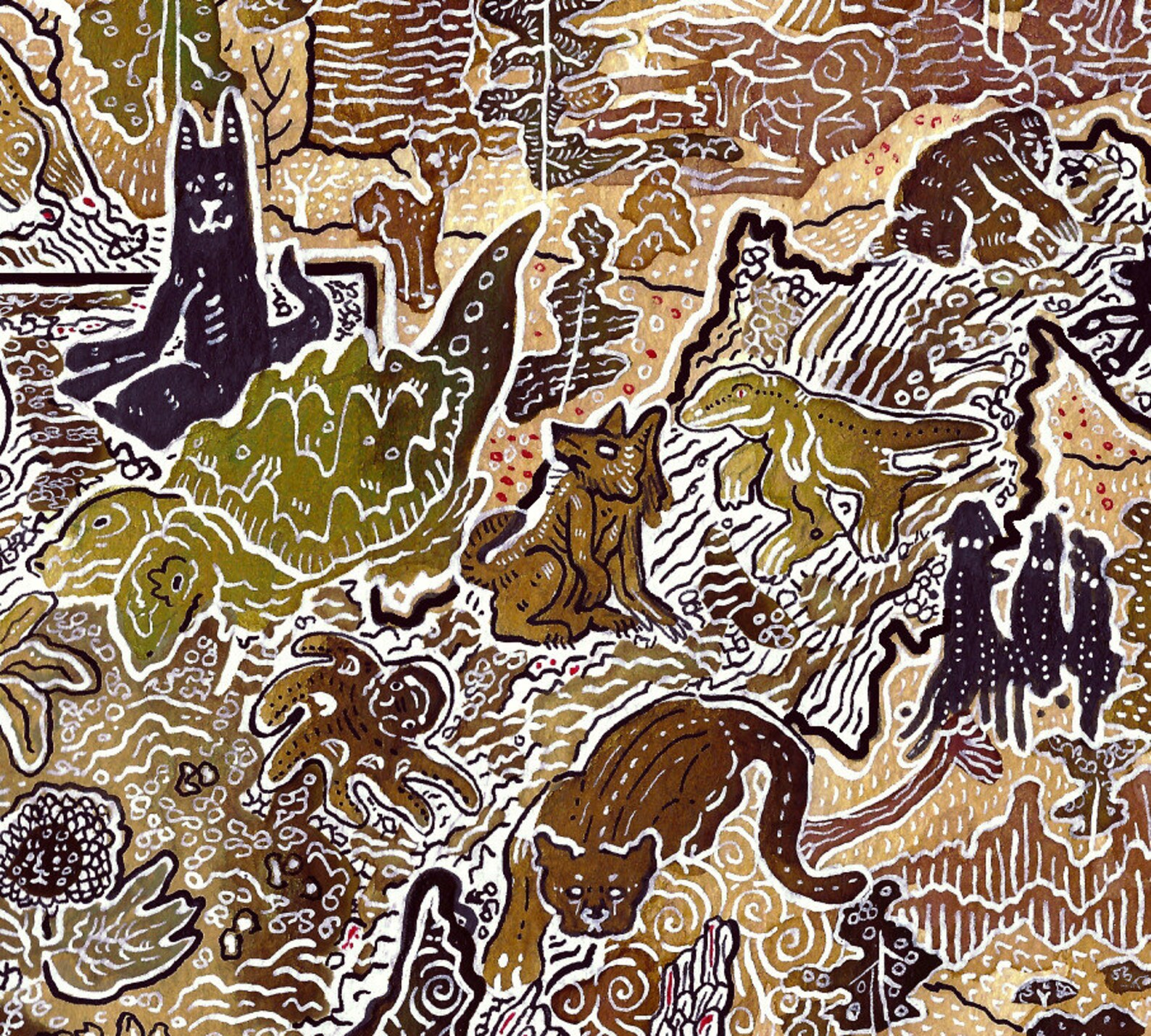 West Virginia Cryptozoology Monster Map - Etsy