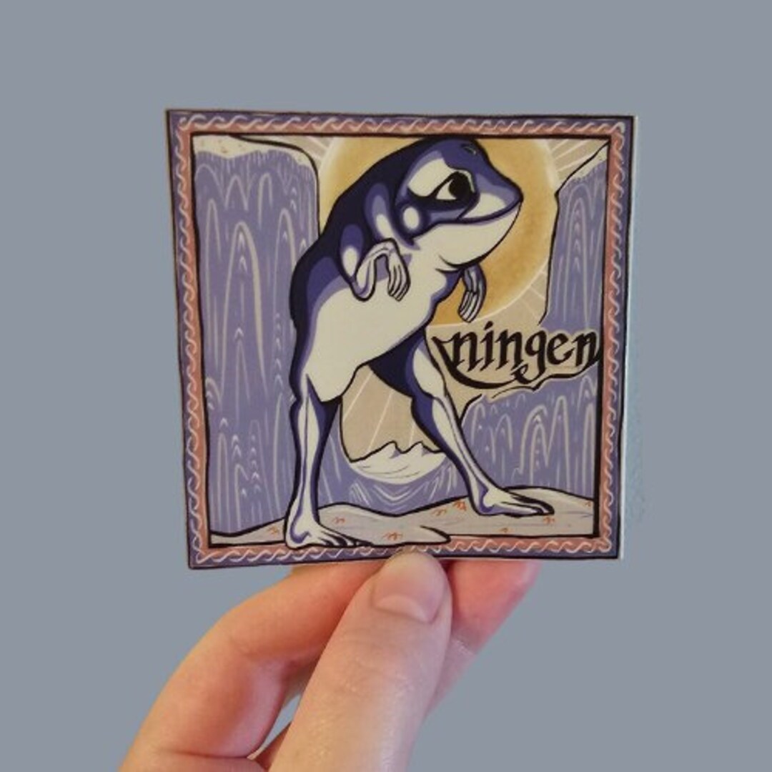 Ningen Medieval Bestiary Sticker of Antarctica Cryptid - Etsy