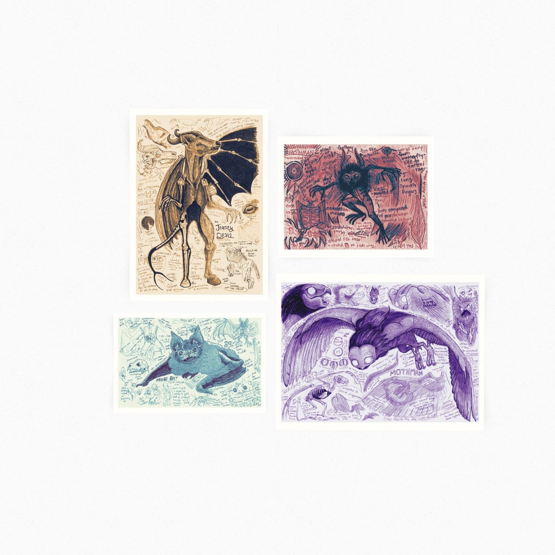 Mothman, Jersey Devil, Winged Cryptids, and Mythical Animals Field ...