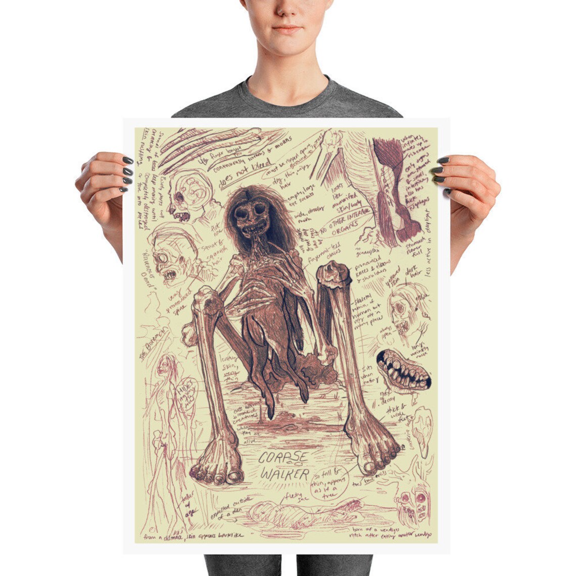 Corpse Walker Wendigo Sub-species: Undead Cryptid Bestiary - Etsy