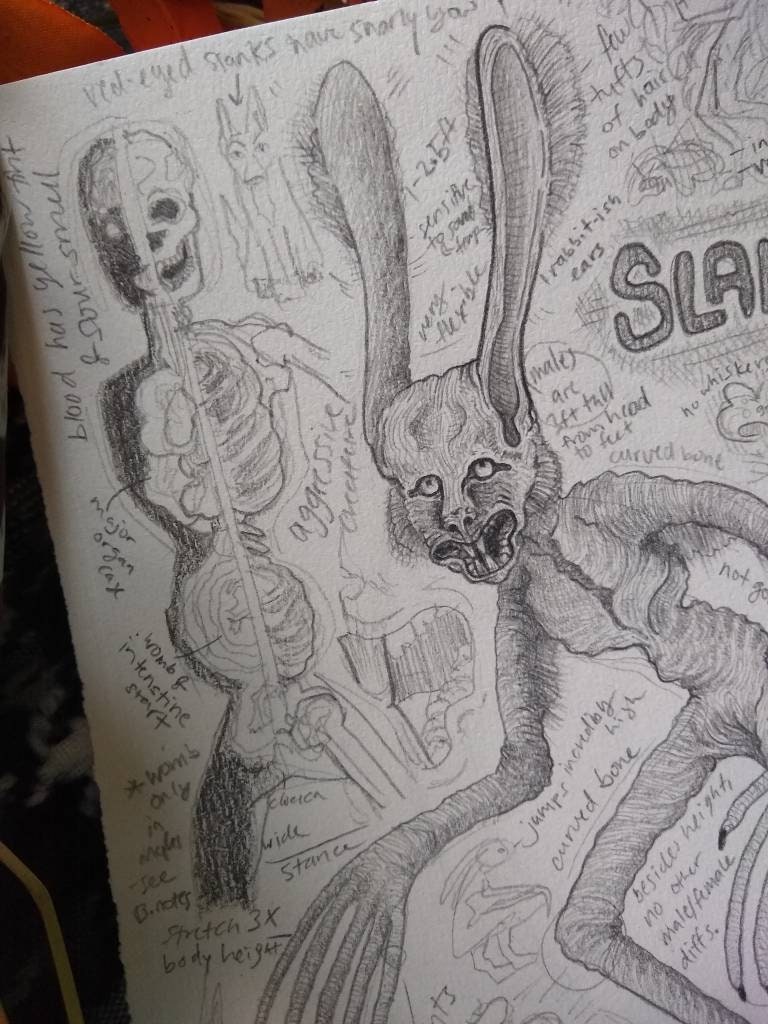 Slank the West Virginian Bunnyman: Cryptid Bestiary Print | Etsy