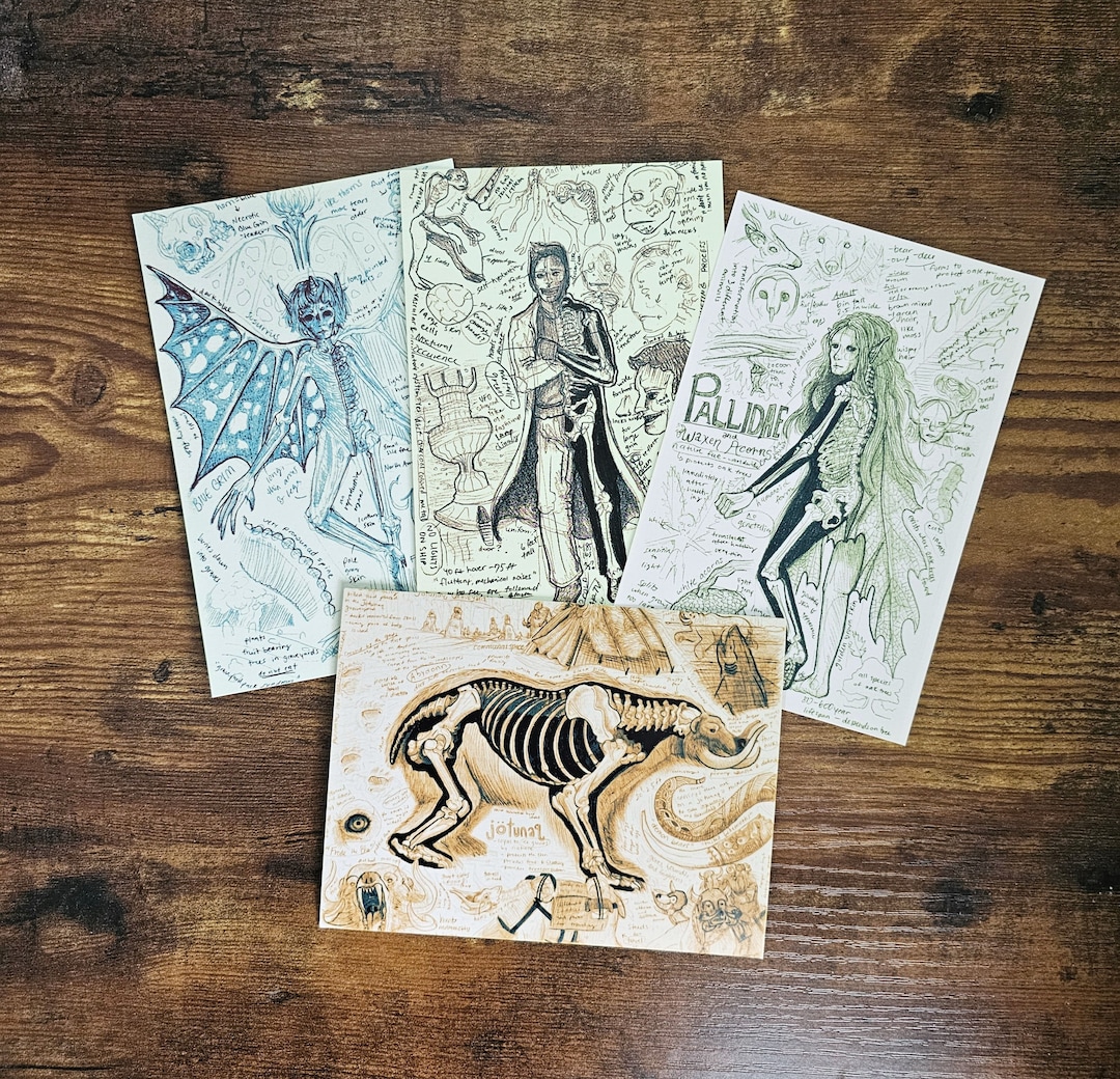 Mythological Animals, Aliens, Fae, and Folklore Postcard Set & Mini Art ...
