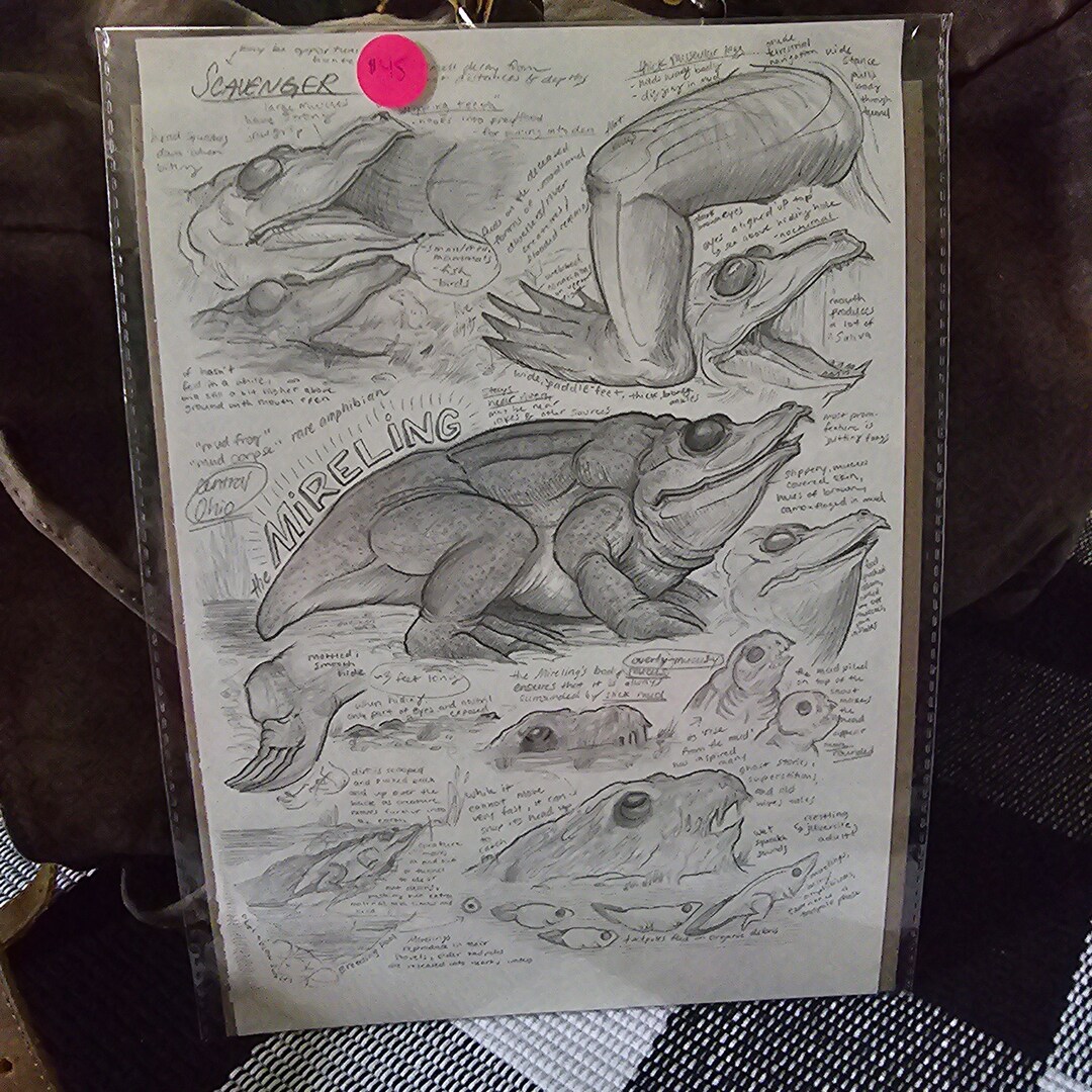 Mireling a Monster Cryptid Original Drawing - Etsy