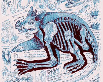 Fireco Monster a Cryptid Centipede: Insect Bestiary Art Print - Etsy