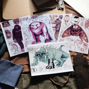 Mothman & Cryptid Journal Sketch | Dewayo, Grafton Monster, Minerva ...