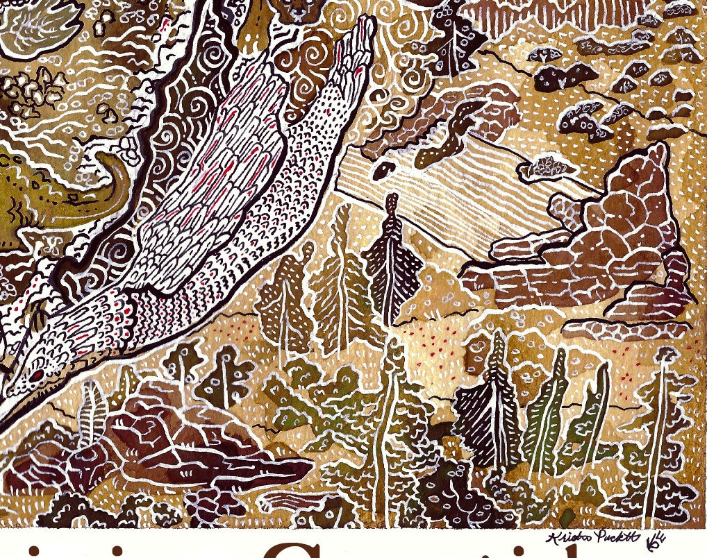 West Virginia Cryptozoology Monster Map - Etsy