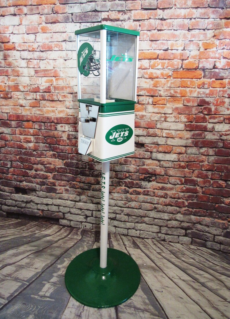 Vintage gumball candy machine stand NY Jets inspired novelty | Etsy