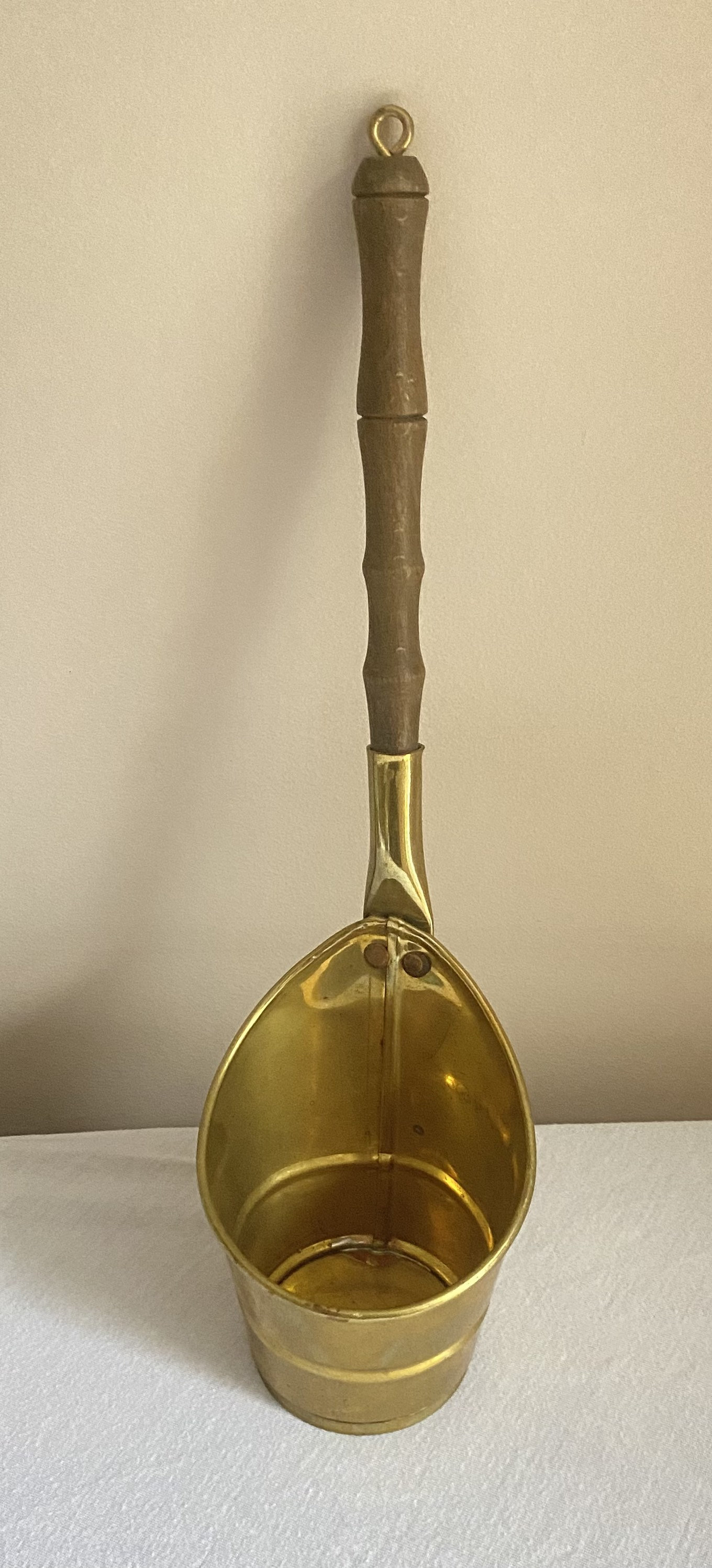 Vintage Brass Dipper Pail With Wooden Handle - Etsy
