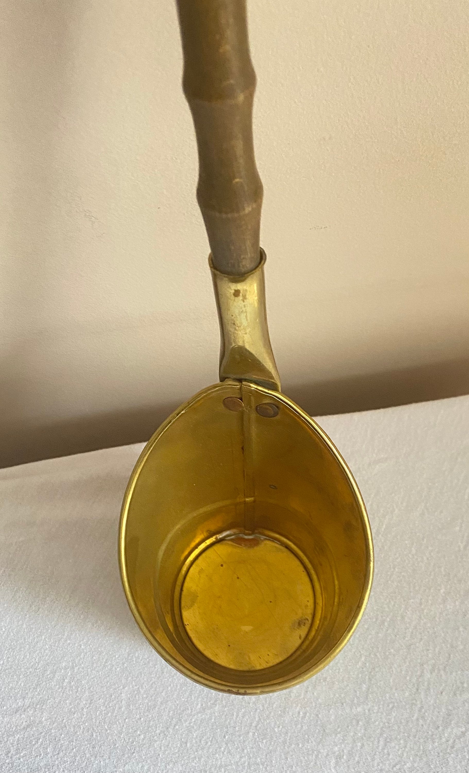 Vintage Brass Dipper Pail With Wooden Handle - Etsy